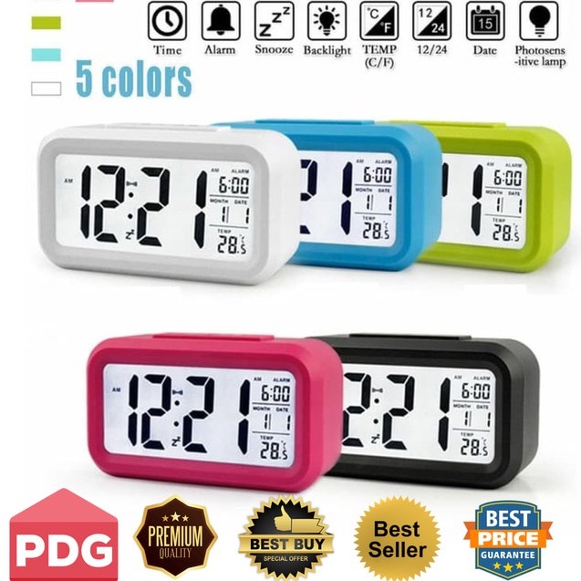 Jual Jam Meja Digital / Jam Beker Weker Pintar / Digital Smart Alarm ...