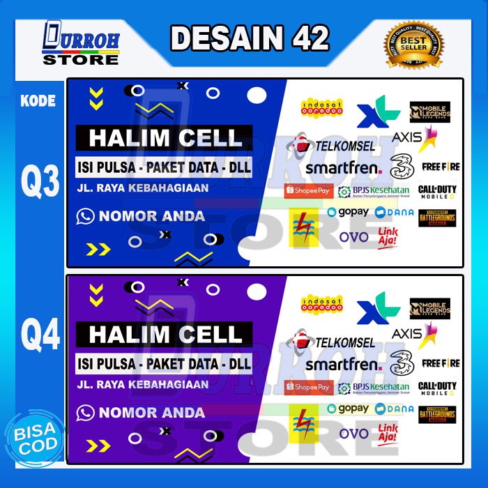 Jual Spanduk / Banner Konter Cell / Celluler Desain 42 #2 | Shopee Indonesia
