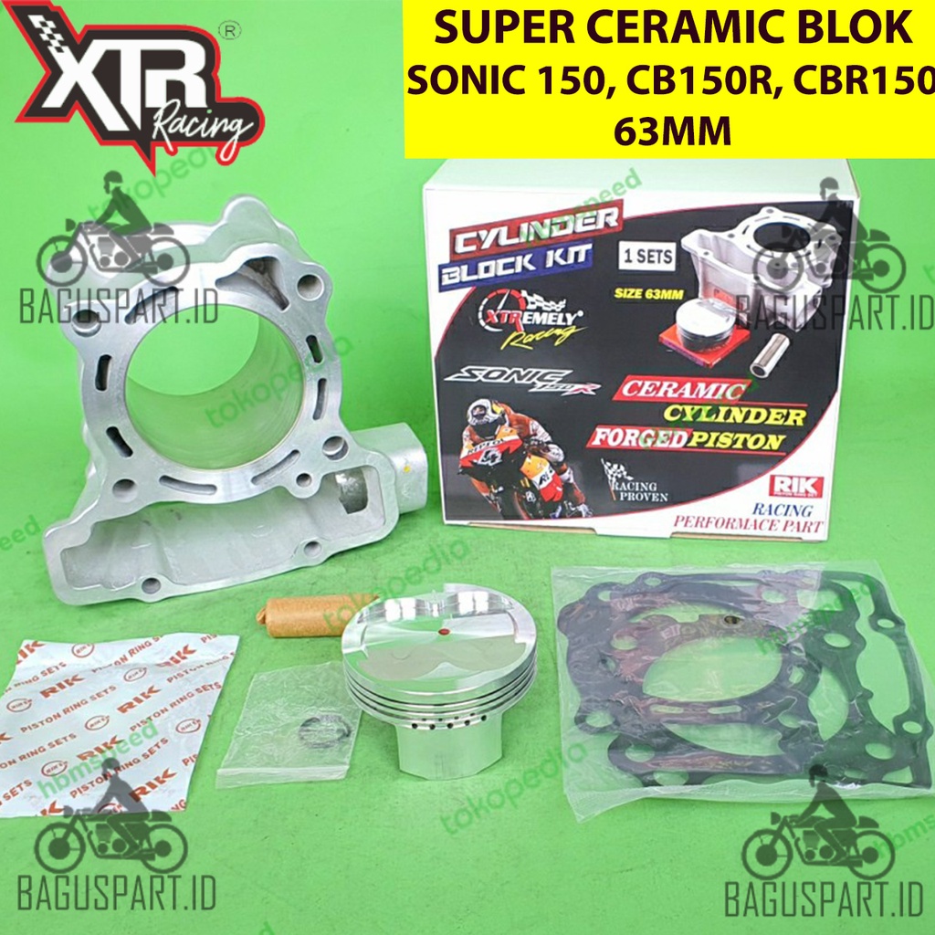 Jual BLOK BORE UP SONIC 150 CB150R CBR150R SUPRA GTR 62 63 CERAMIC ...