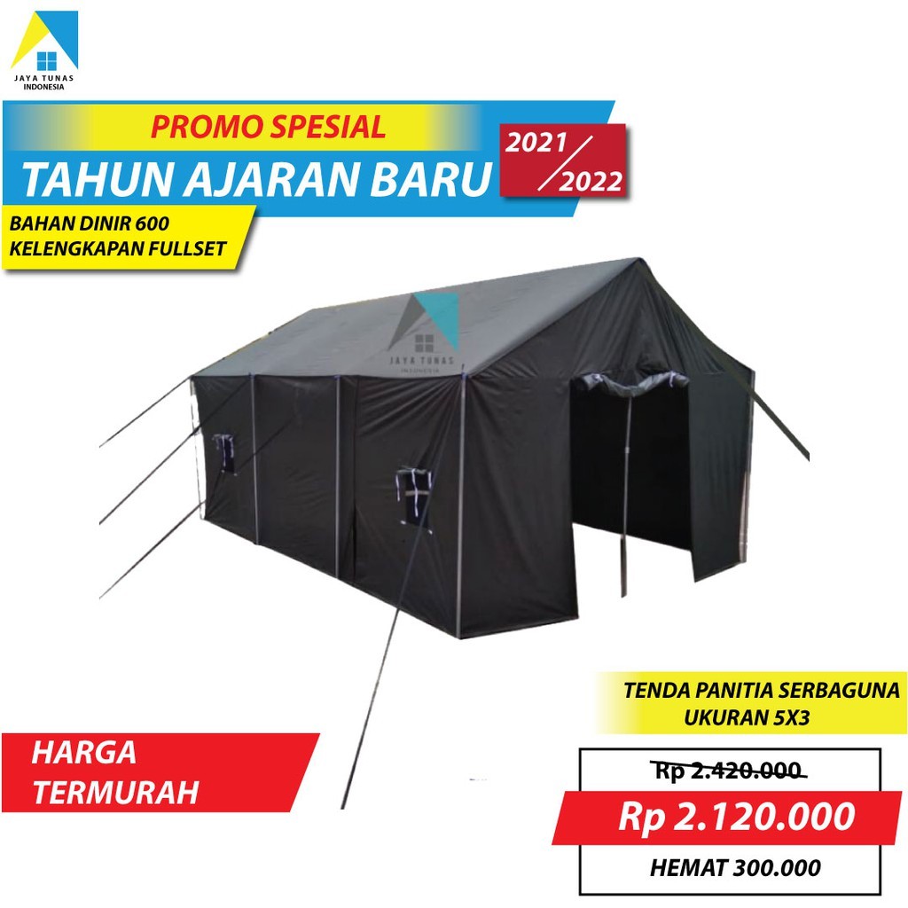 Jual Tenda Barak 5mx3m Komando Peleton Regu Tent Pramuka Camping Posko ...