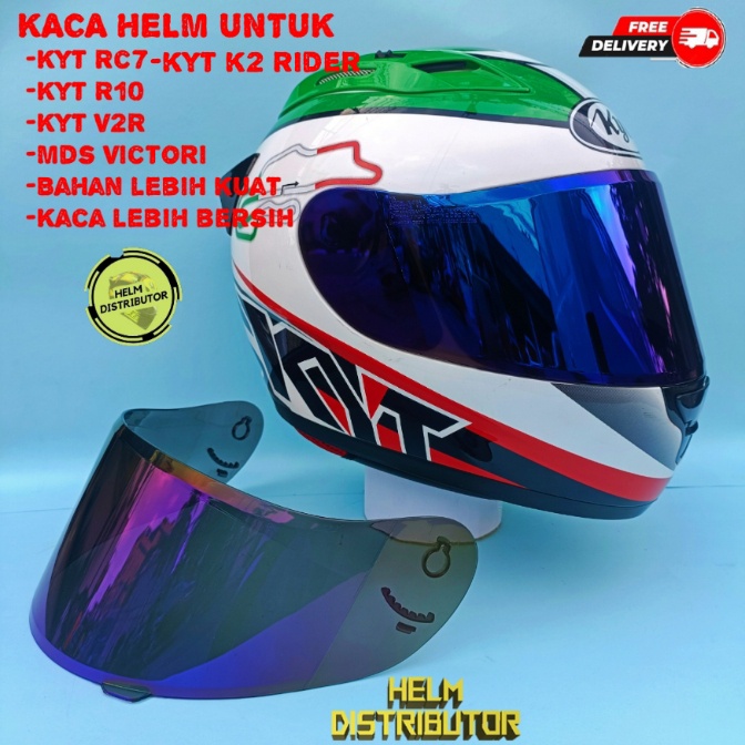 Jual Kaca Helm KYT R10 R-10 / RC-7 RC7 / K2 Rider / Victory Kaca Helm ...
