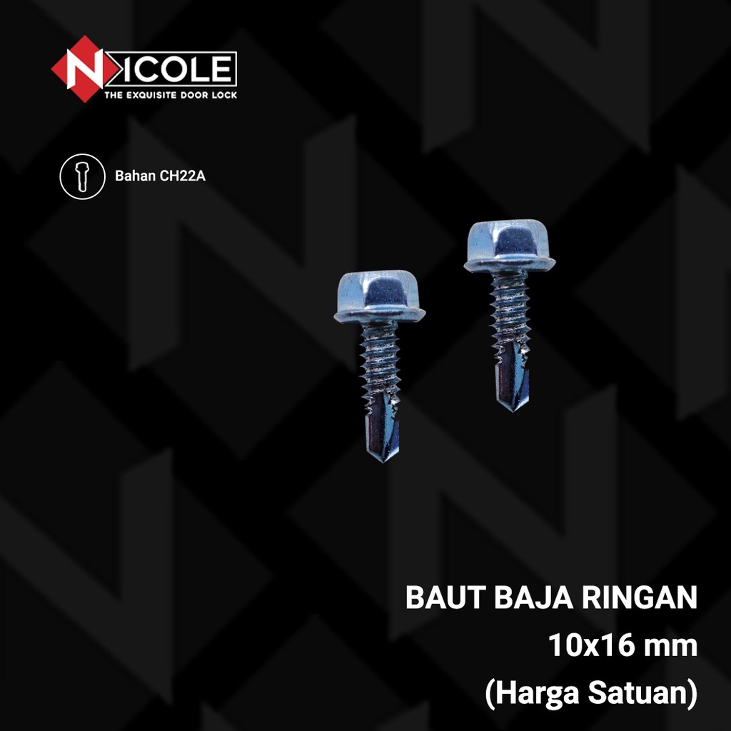 Jual Baut Baja Ringan 10x16 mm / Sekrup / Baut Roofing / Skrup | Shopee Indonesia