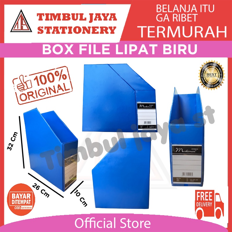 Jual Moshimosi Box File plastik PVC lipat Jumbo Box file dokumen tempat ...