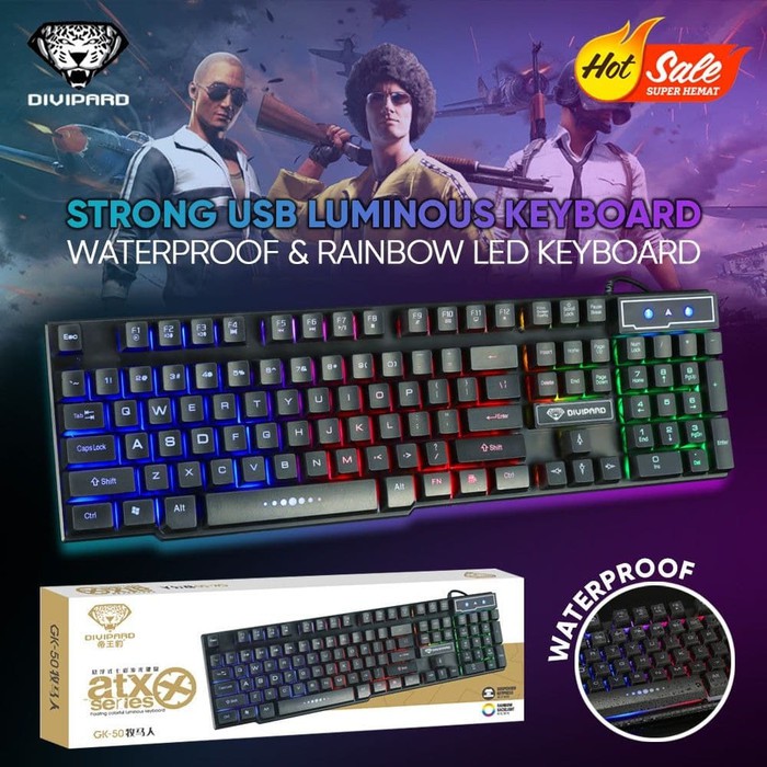 Jual Keyboard Gaming Divipard GK-50 ATX Series Backlight Keyboard ...