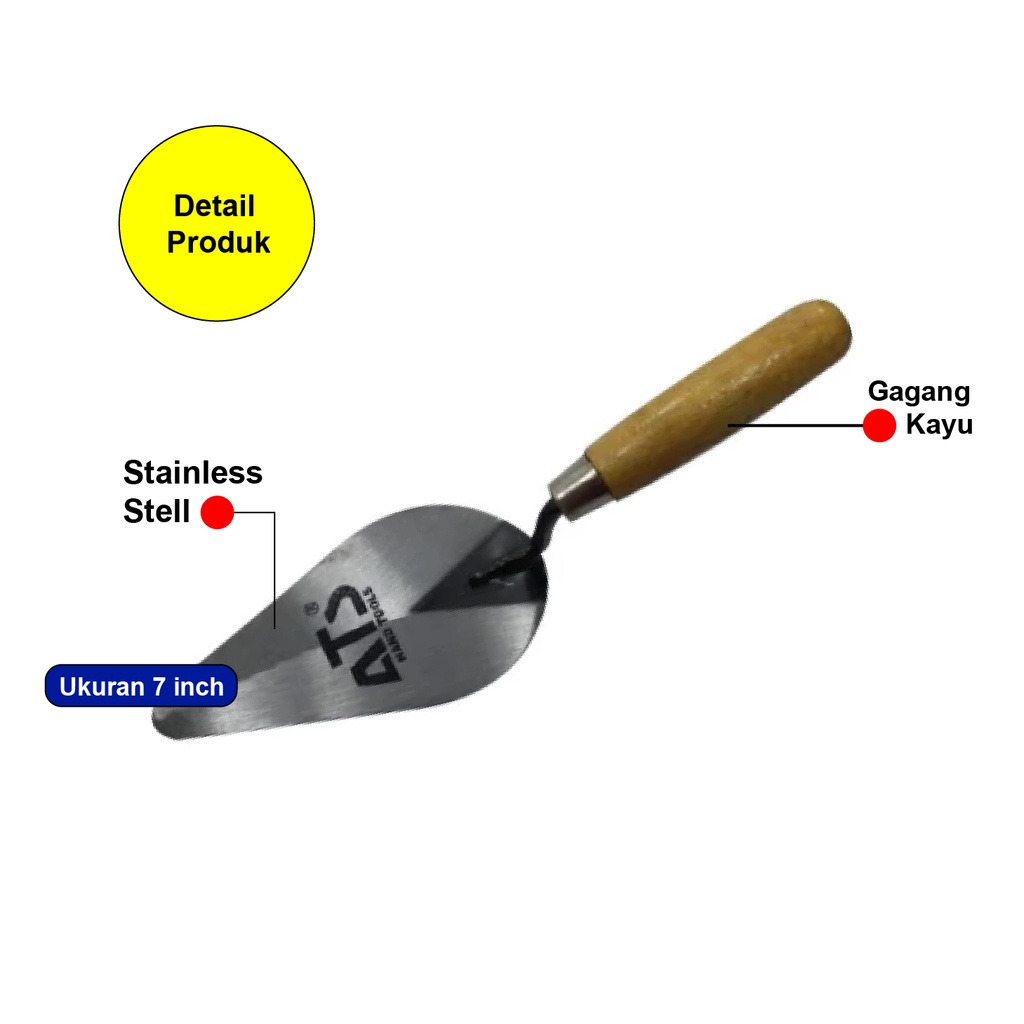 Jual Cetok Semen Sendok Semen Persegi Stainless Baja Asli Tukang ...