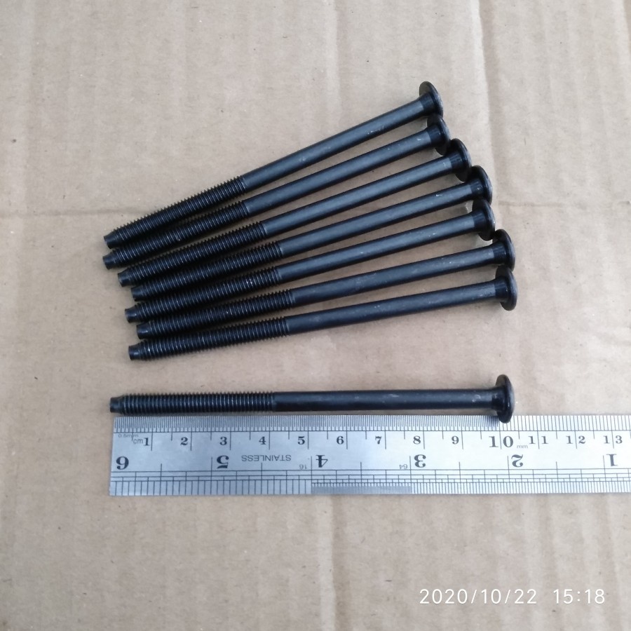 Jual BAUT JCBC M6X100 HITAM BAUT FURNITURE BAUT DIPAN BAUT JCBC M6 X ...
