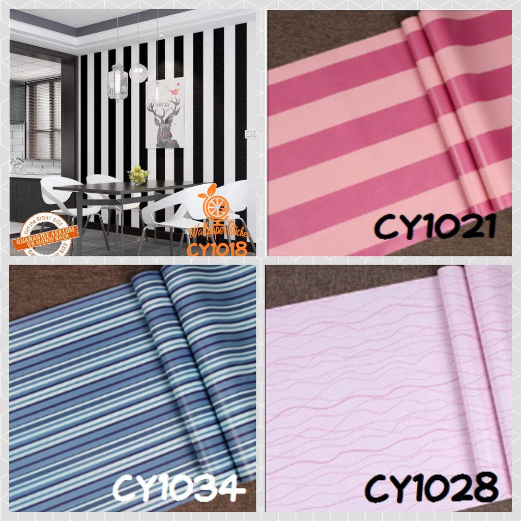 Jual Wallpaper Dinding Kamar Tidur Wallpaper Dinding Bermotif Salur Simpel 45Cm X 8m | Shopee ...