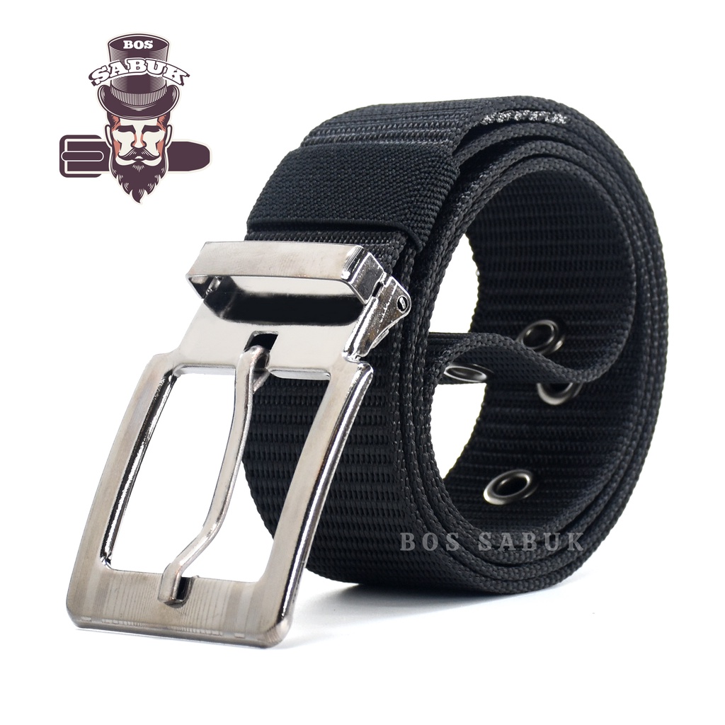 Jual Ikat Pinggang Pria Terbaru Nylon Kanvas Kepala Stainless Sabuk ...
