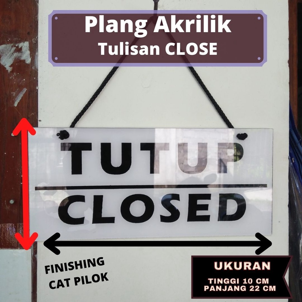 Jual Tulisan Close | Tulisan Depan Rumah | Tulisan Penanda | Welcome ...