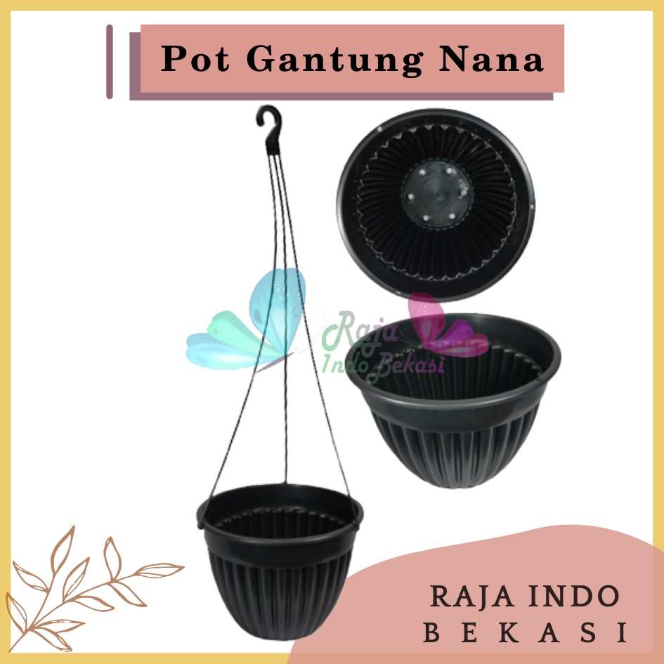 Jual Pot Gantung 20 Hitam Pot Tanaman Bunga Hias Gantungan Hitam Tempel ...