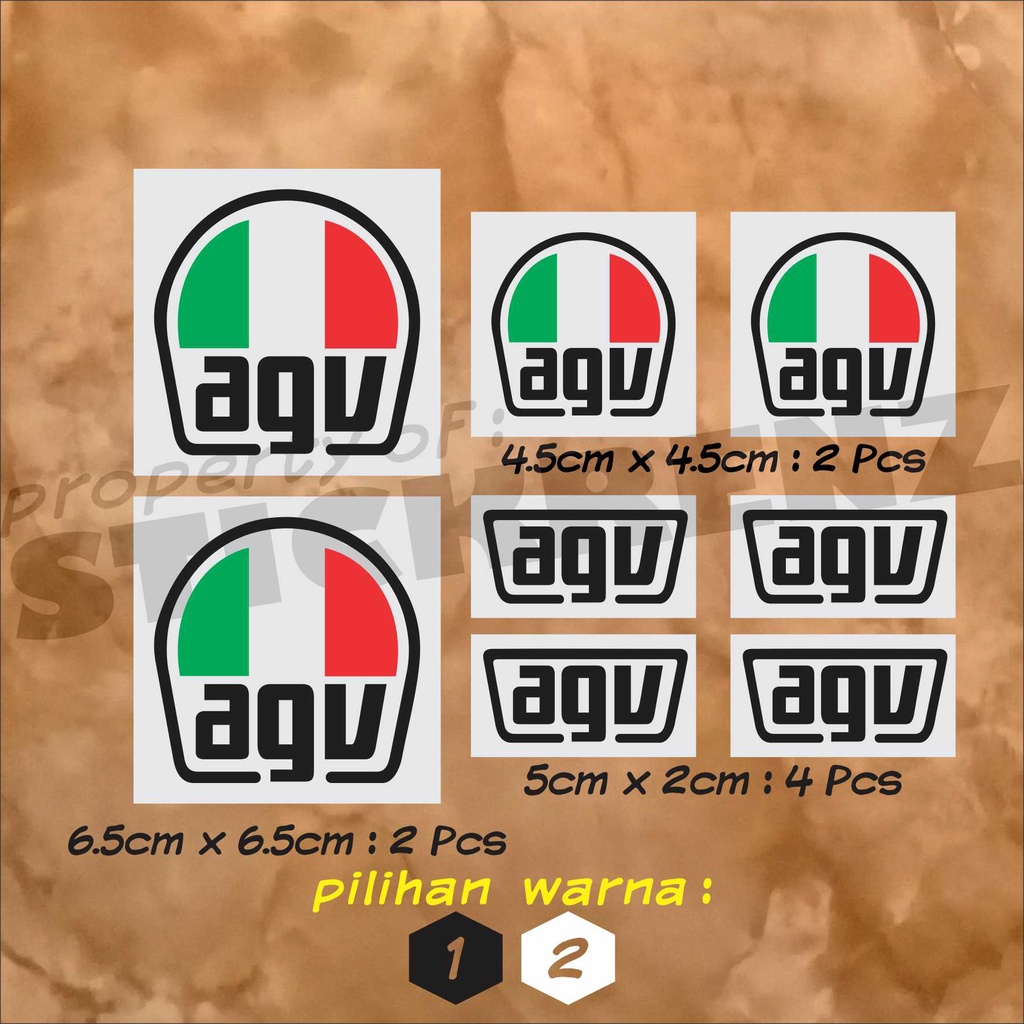 Jual Cutting Sticker Stiker Helm Motor AGV 02 Custom | Shopee Indonesia