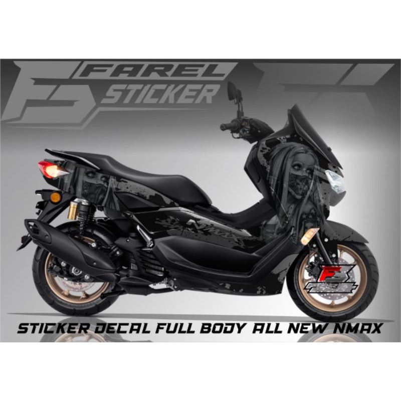 Jual sticker decal variasi full body yamaha nmex new abstrak/silver ...