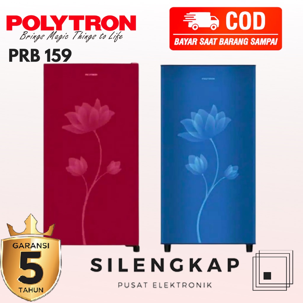 Jual KULKAS 1 PINTU POLYTRON PRB 159 MOTIF GARANSI RESMI | Shopee Indonesia