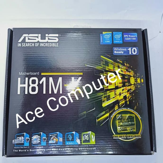 Jual MOTHERBOARD ASUS H81M-K SOCKET 1150 BOX PI TERBARU | Shopee Indonesia