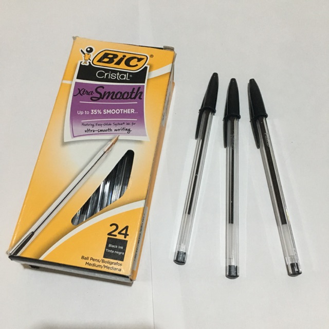 Jual Bic Cristal Xtra Smooth Ballpoint Pen (1mm) (BLACK) | Shopee Indonesia