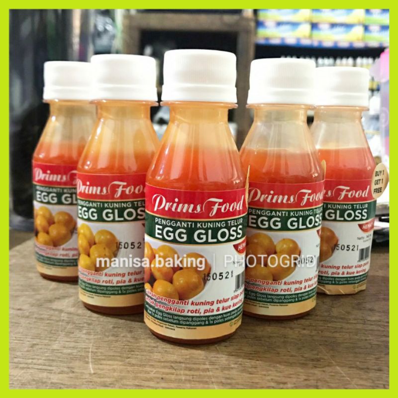 Jual PRIMS FOOD EGGLOSS OLESAN PENGGANTI KUNING TELUR 140 ML PENGKILAP ...