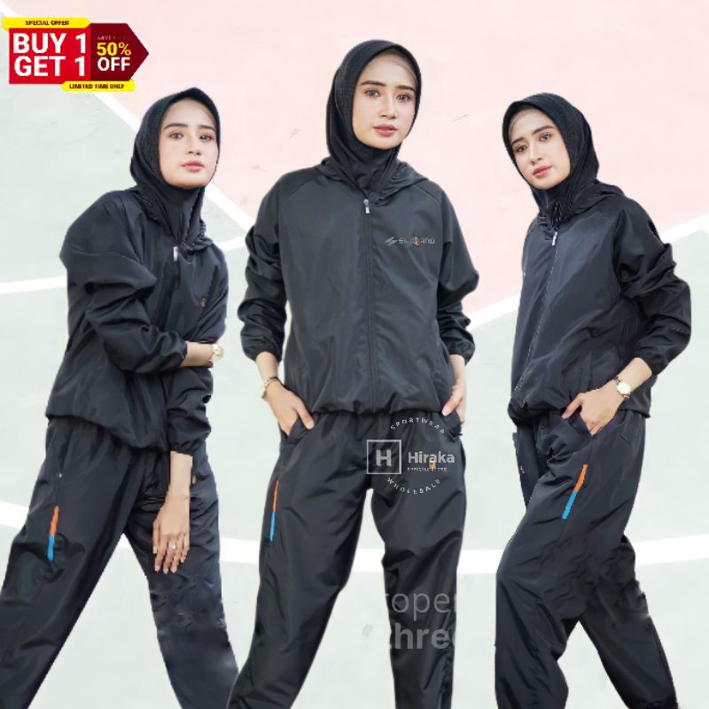 Jual HIRAKA Set Olahraga Wanita / Stelan Jaket Celana Sport / Setelan Pakaian Perempuan Olahraga ...