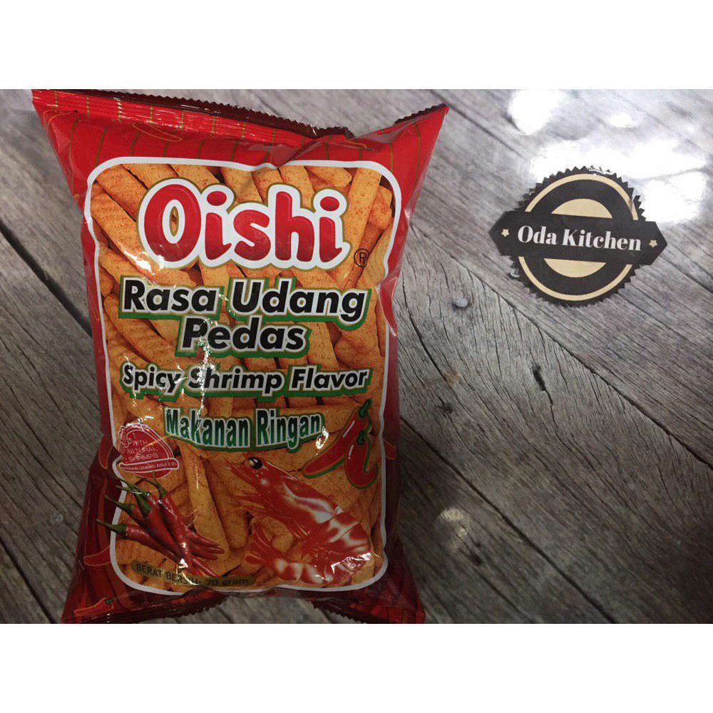 Jual OISHI RASA UDANG PEDAS SNACK KRAKER 60gr | Shopee Indonesia