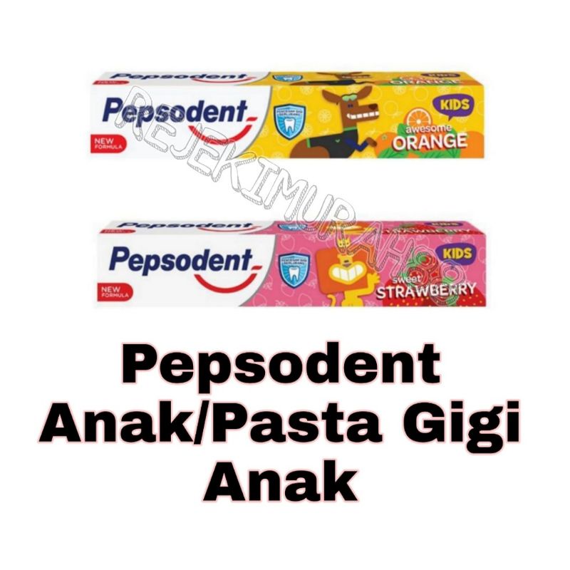Jual Pepsodent Pasta GigiPasta Gigi Anak rasa Strawberry/Orange 50g ...