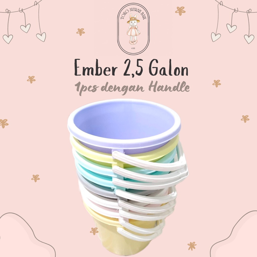 Jual EMBER SEDANG - EMBER 9 LITER - EMBER KAMAR MANDI PEL 2,5 GALON ...