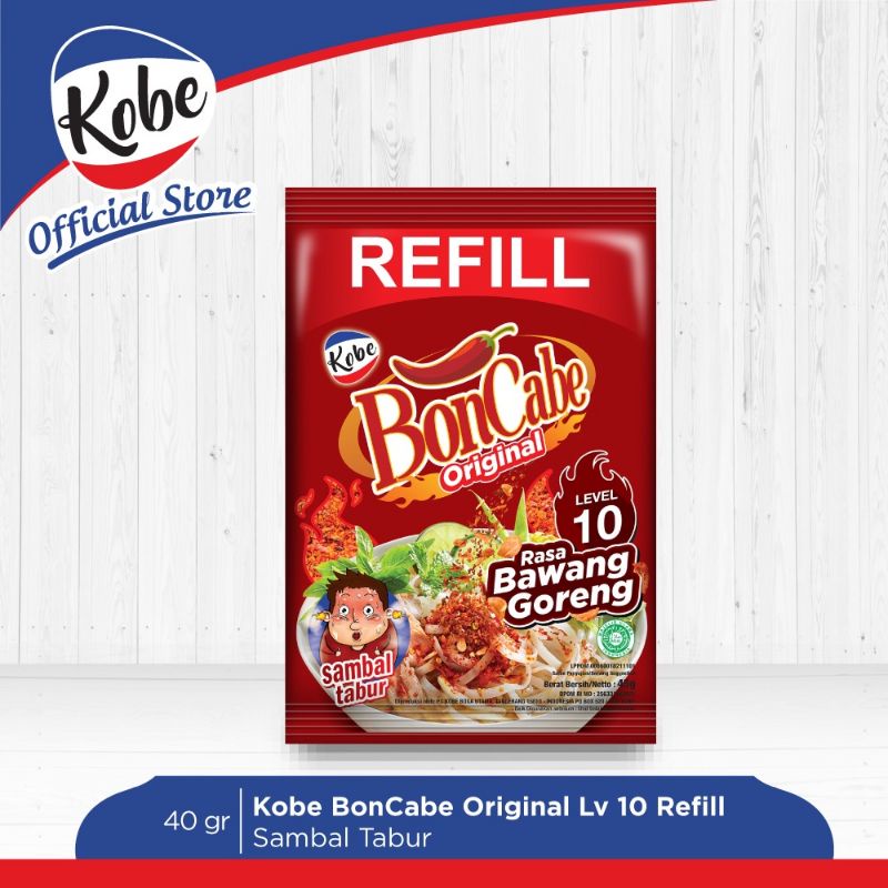 Jual KOBE Bon cabe level 10 REFILL 40 gram | Shopee Indonesia