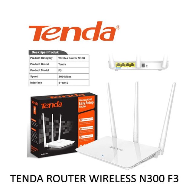 Jual TENDA WIRELESS ROUTER N300 F3 3 ANTENA | Shopee Indonesia