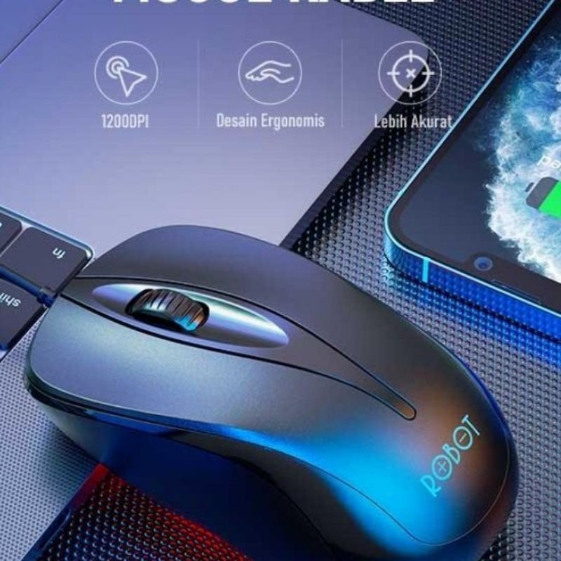 Jual [ROBOT M-100] Mouse Kabel 1200DPI Wired Mouse Laptop Komputer By ...