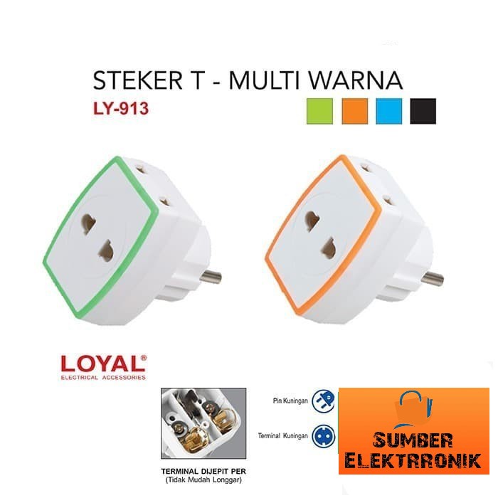 Jual STEKER T MULTI LY-913 COLOKAN 3 CABANG STOP KONTAK LOYAL SERBAGUNA ...