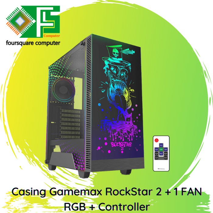 Jual PC Casing Gamemax RockStar 2 + 1 FAN RGB + Controller | Casing ...