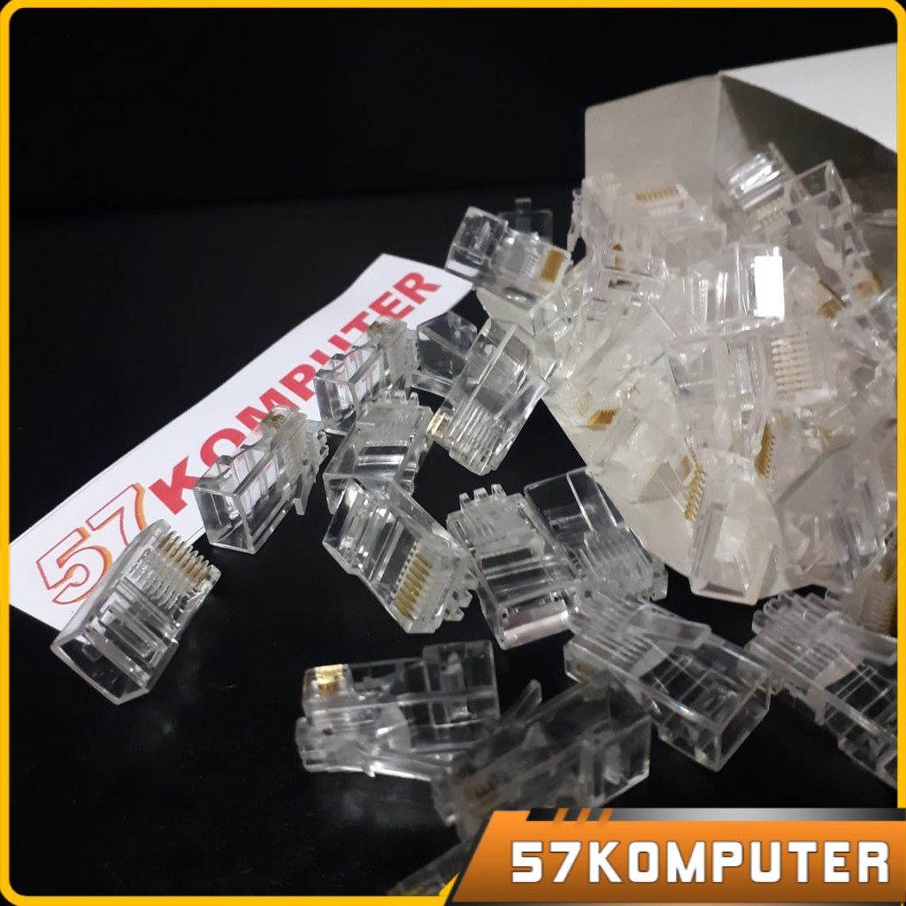 Jual Konektor RJ45 Murah 100 pcs - Connector RJ-45 Isi 100pcs | Shopee Indonesia