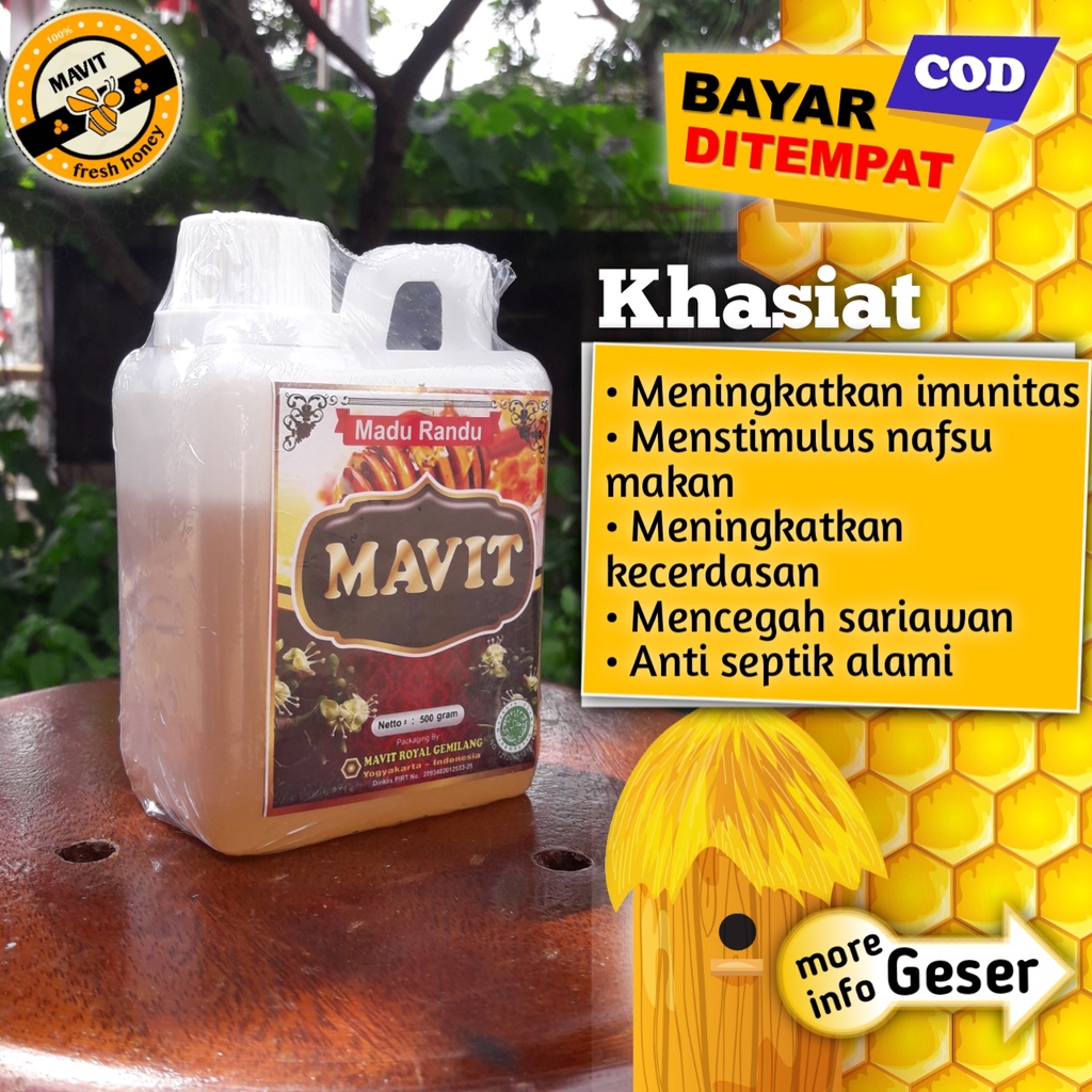 Jual MAVIT MADU RANDU MURNI ASLI HUTAN JAMBI 500gr / Madu herbal Randu ...