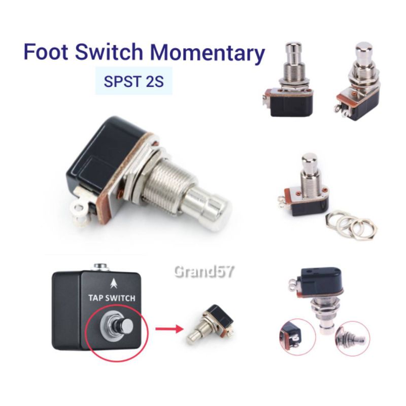 Jual Saklar Switch Foot Switch Pedal Efek Gitar Effect Foot Push Button