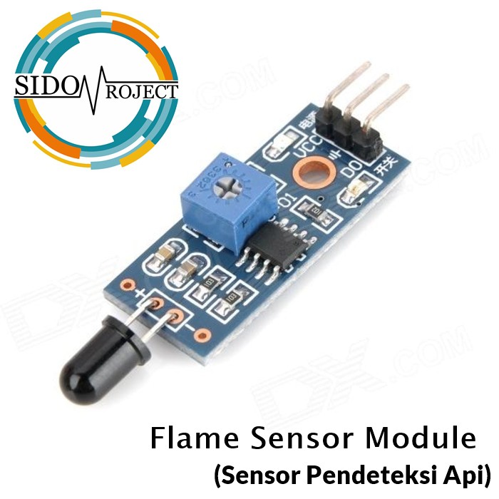 Jual Flame Sensor Modul Pendeteksi Api Deteksi Kebakaran Akurasi Tinggi ...