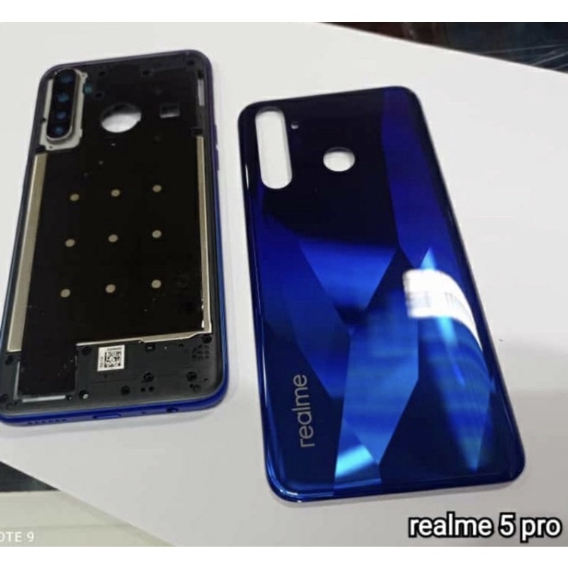 Jual Realme 5 Pro Backdoor Back Cover Casing Kesing Original - Blue ...