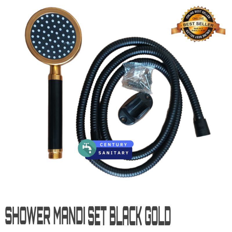 Jual SHOWER MANDI SET BLACK GOLD | Shopee Indonesia