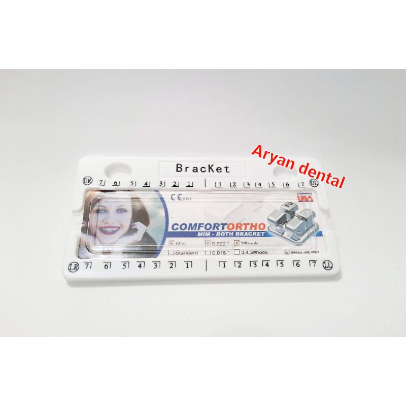 Jual dental bracket gigi comfort mini roth 022 hook on 3 behel gigi ...
