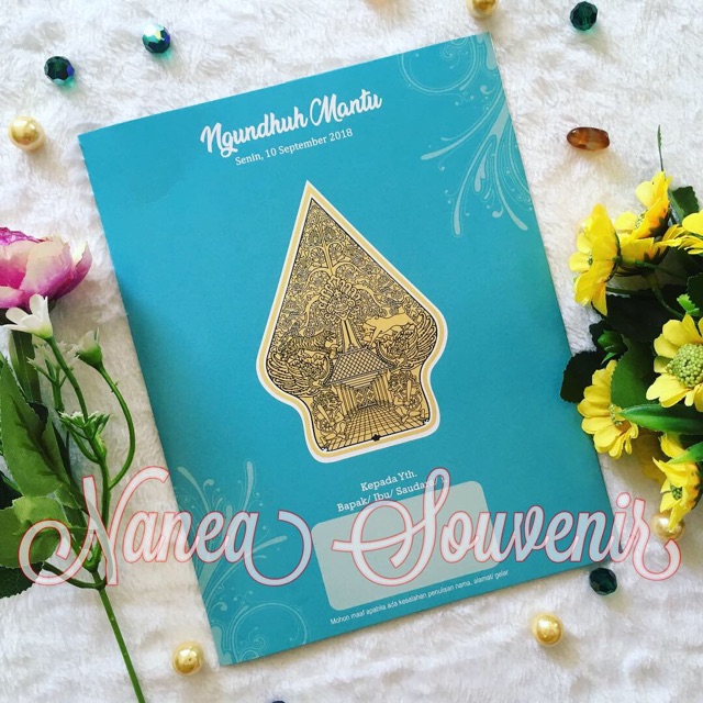 Jual Undangan biru / undangan wayang / undangan batik / undangan nikah ...