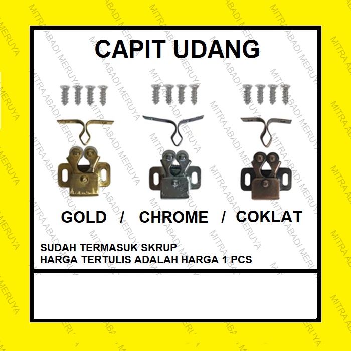 Jual Capit Udang Japit Udang Jepit Pintu Pengait Pintu Lemari | Shopee ...