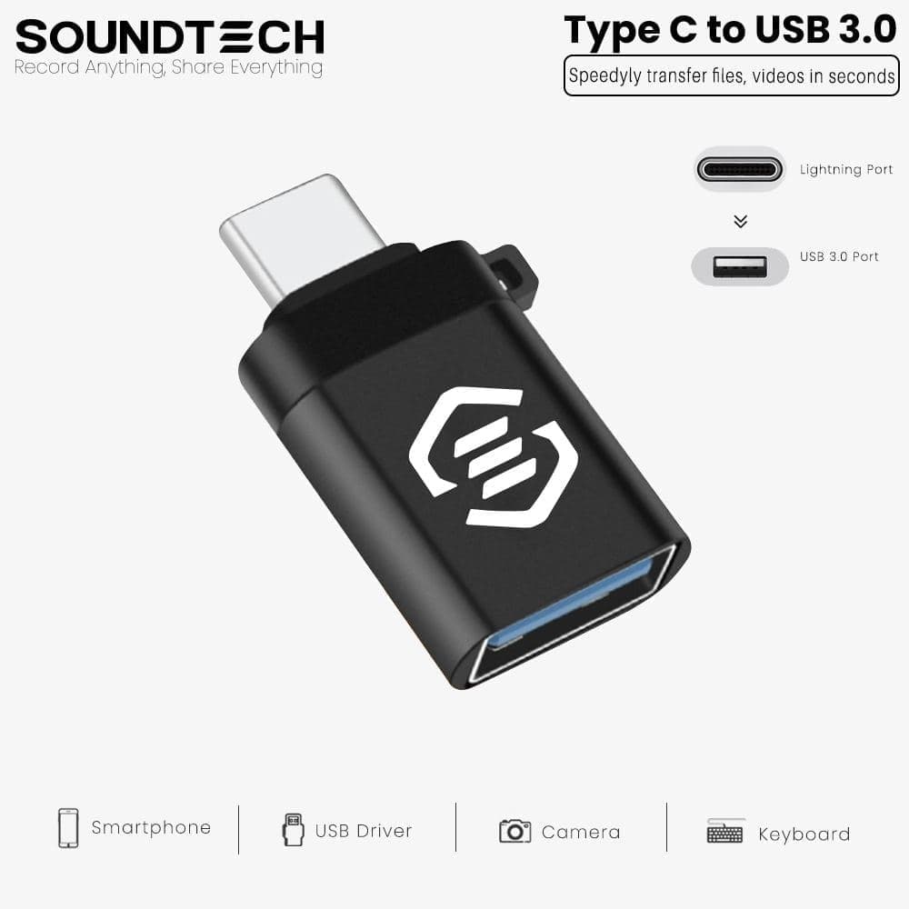 Jual SOUNDTECH OTG Adapter USB to Type C for PC Microphone Smartphone ...