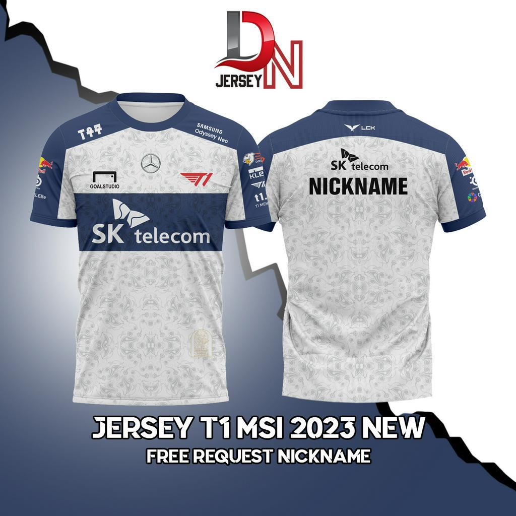 Jual JERSEY Baju Kaos T1 MSI 2023 Terbaru ( gratis custom nickname ) | Shopee Indonesia