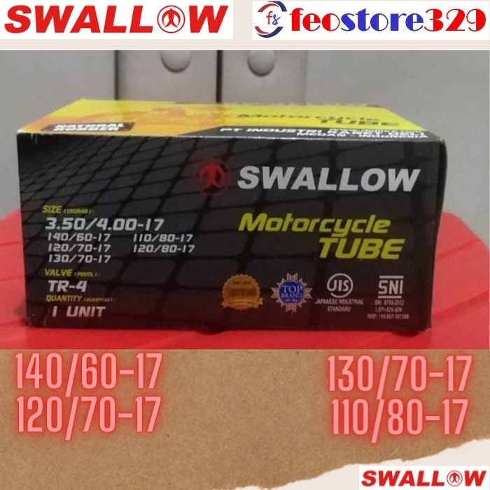 Jual Ban Dalam Swallow 350/400-17 120/70-17 110/80-17 140/60-17 Velg Ring 17 | Shopee Indonesia