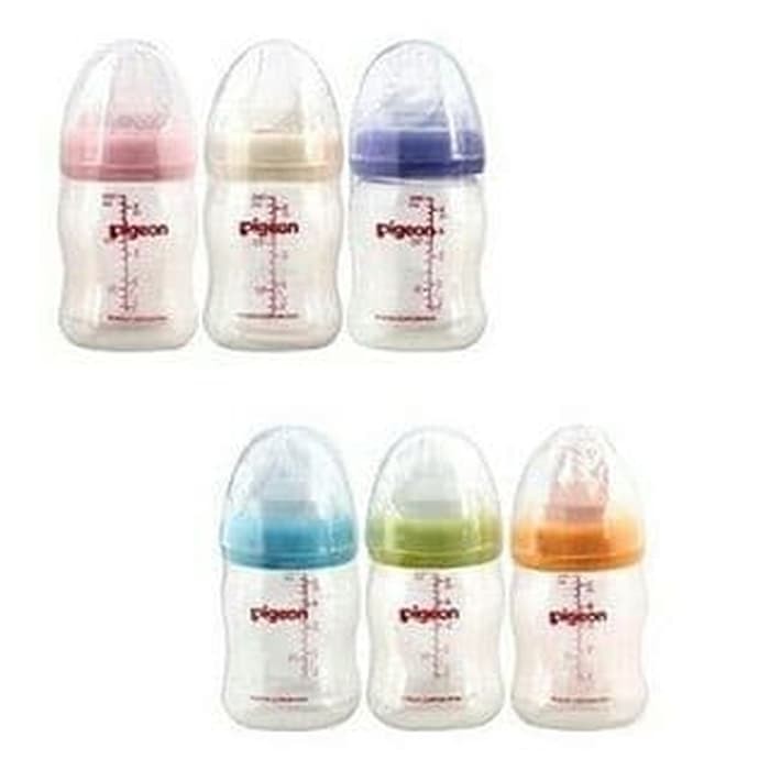 Jual Pigeon Bottle PP Wide Neck With Peristaltic Plus Nipple - 160ml 0M+ (SATUAN) / botol pigeon ...