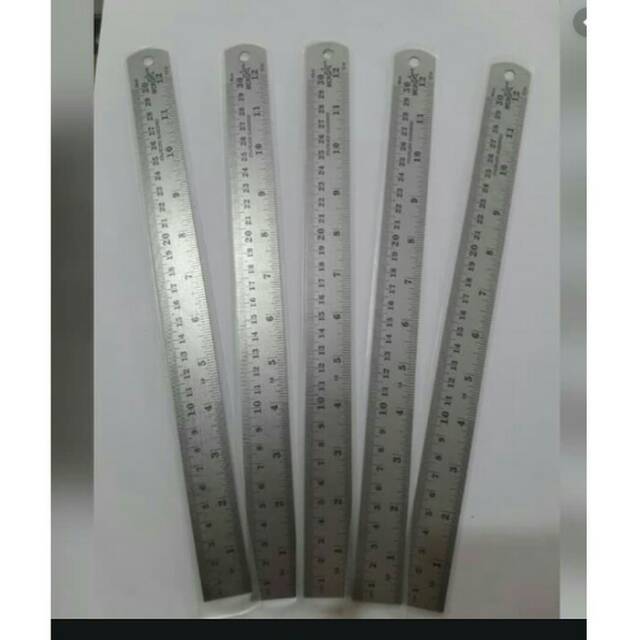Jual Penggaris panjang besi stainless steel ruler 30cm HIGH QUALITY ...