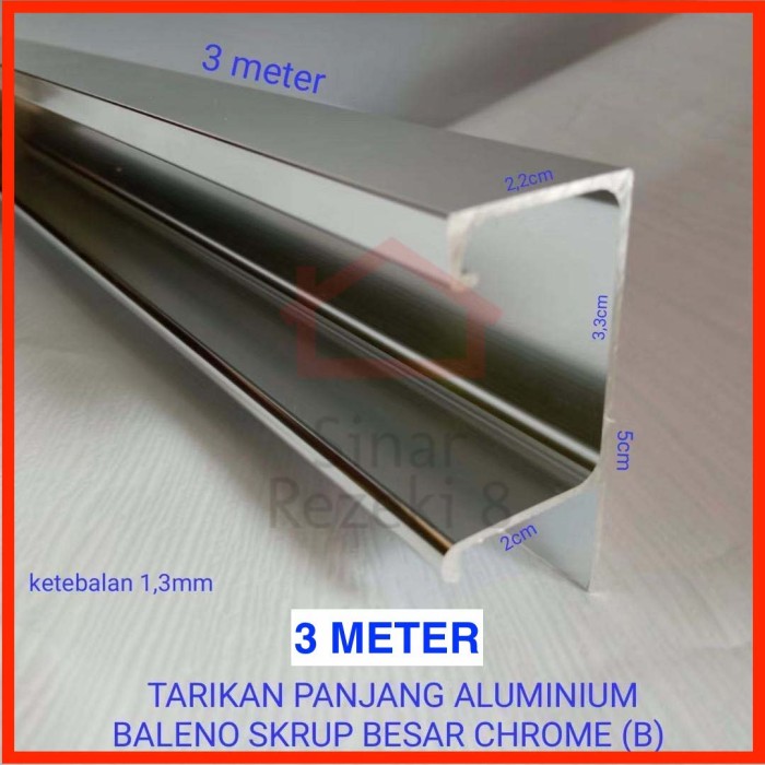 Jual Tarikan Panjang CH Profil Aluminium Frame Handle Lemari Kitchen ...