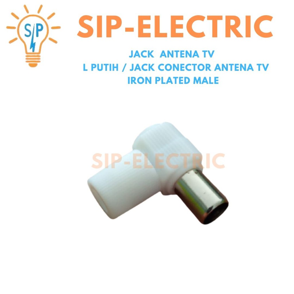 Jual Jack Antena Tv L Putih / Jack Conector Antena Tv Iron Plated Male ...