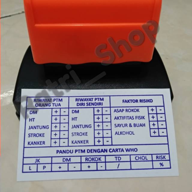 Jual Stempel PANDU PTM CARTA WHO 5,3x9,3 cm | Shopee Indonesia