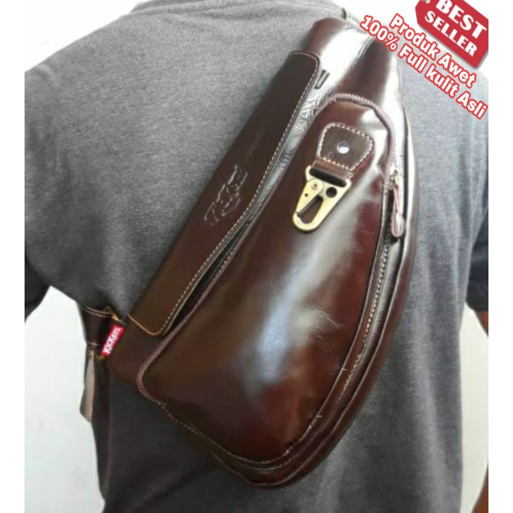 Jual Waist Bag Terbaru Buat Pria Keren Kickers Full Kulit Asli Sapi ...