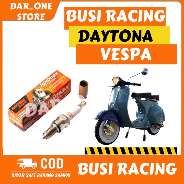 Jual BUSI DAYTONA RACING ORIGINAL VESPA (DRAT PANJANG DAN DRAT PENDEK ...