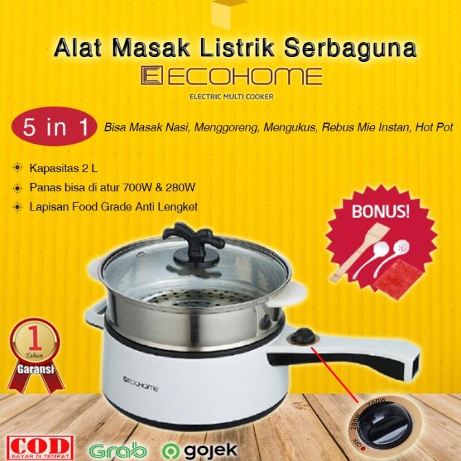 Jual Kompor Listrik Portable Electric Multi Cooker Alat Masak Ecohome ...
