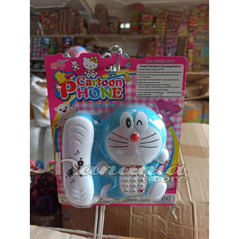 Jual ST.2562 MAINAN HP / MAINAN HANDPHONE KARAKTER DORAEMON / MAINAN ...